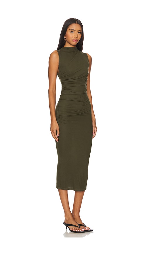 ENZA COSTA Enza Costa Silk Knit Sleeveless Twist Midi Dress